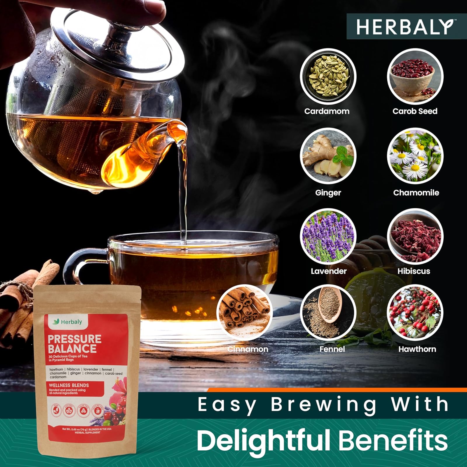 soothing chamomile herbal tea blend
