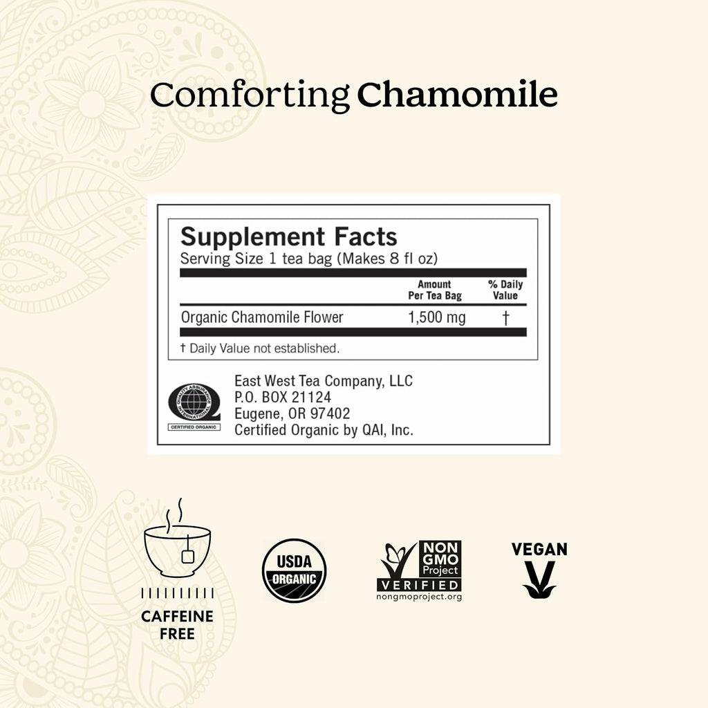 soothing chamomile tea bags