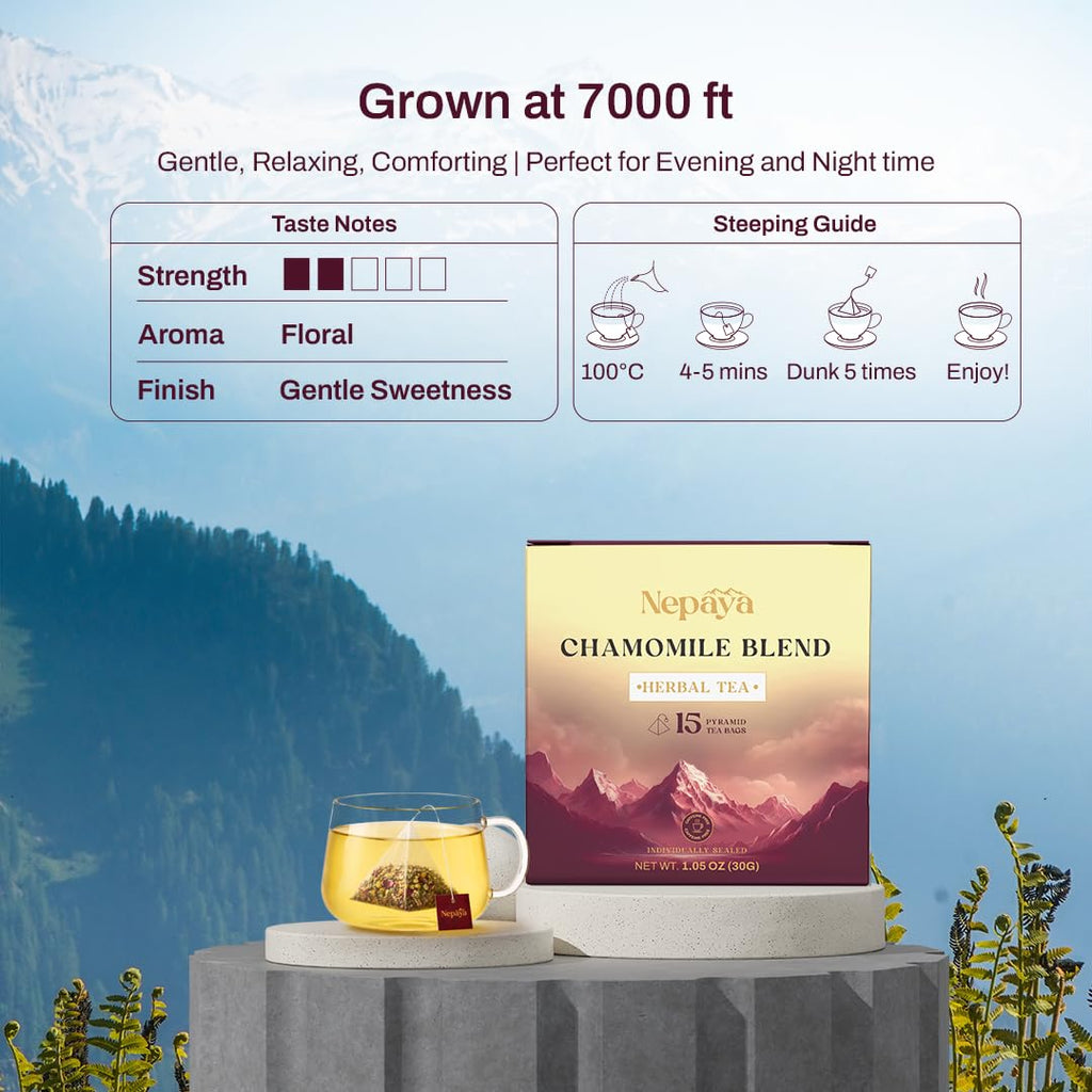 soothing chamomile tea for better sleep