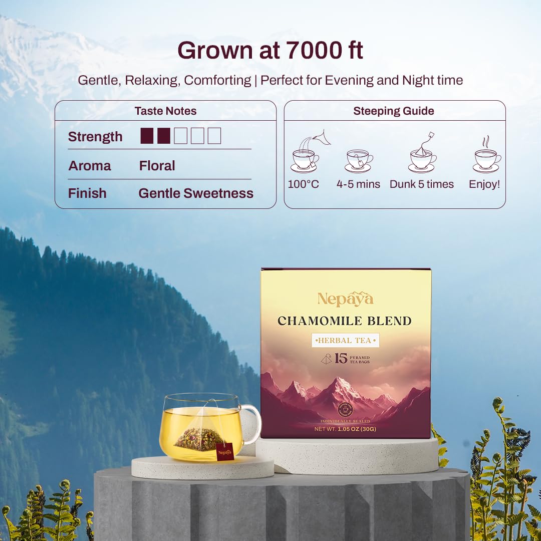 soothing chamomile tea for better sleep