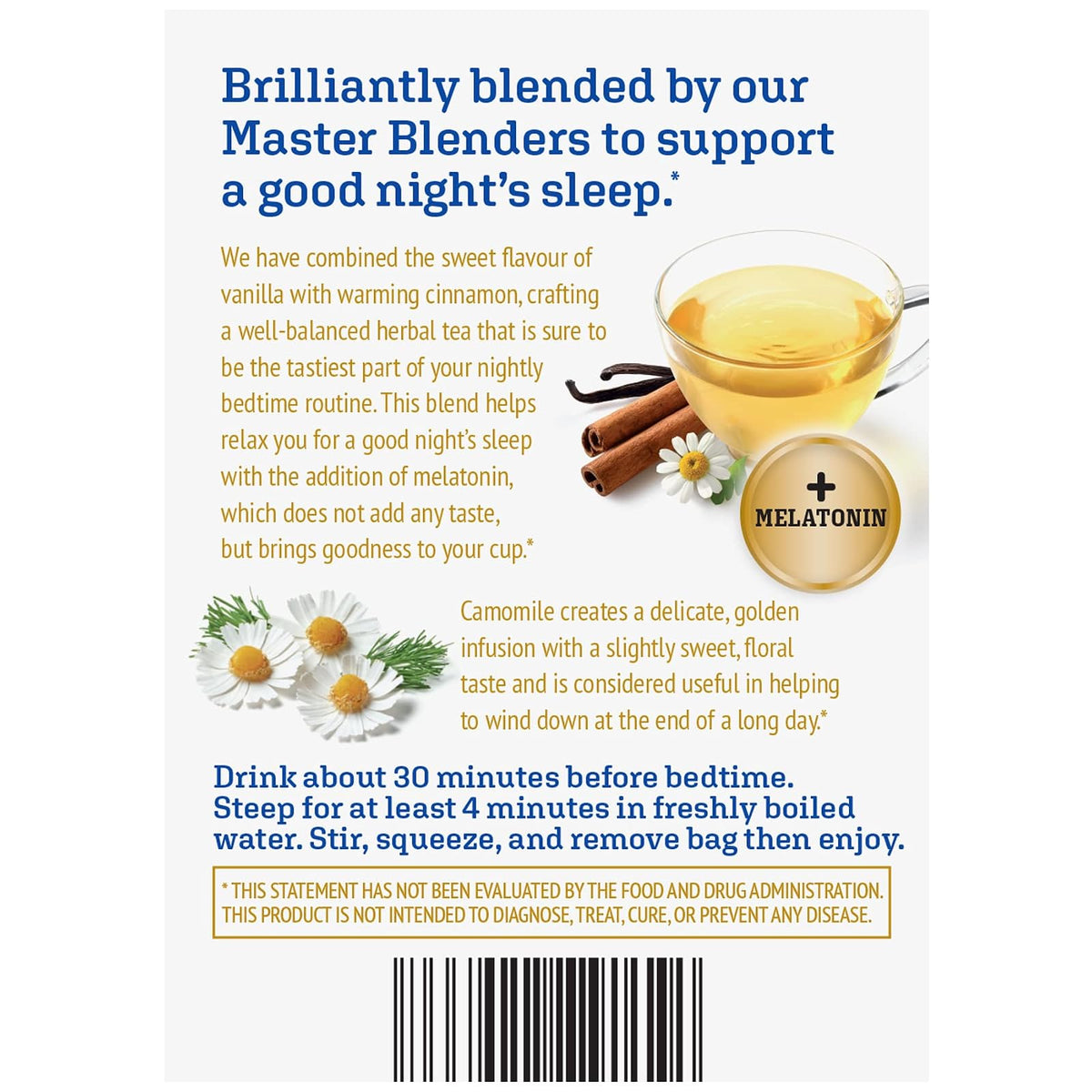 soothing chamomile tea for nighttime