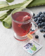 soothing chamomile tea with aloe