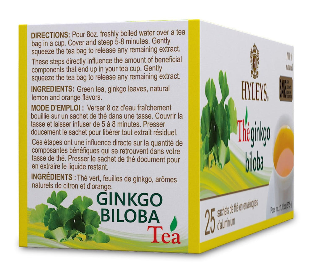 soothing chamomile tea with Ginkgo