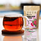 soothing chamomile tea with rose
