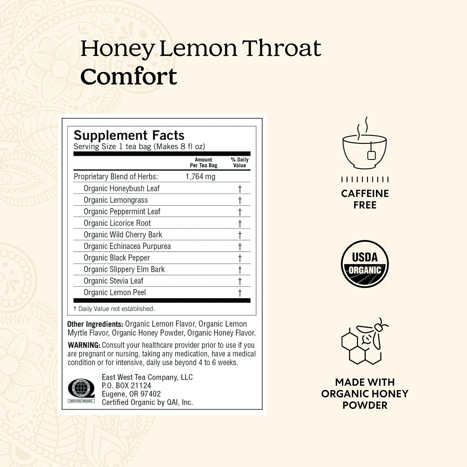 Soothing chamomile throat tea