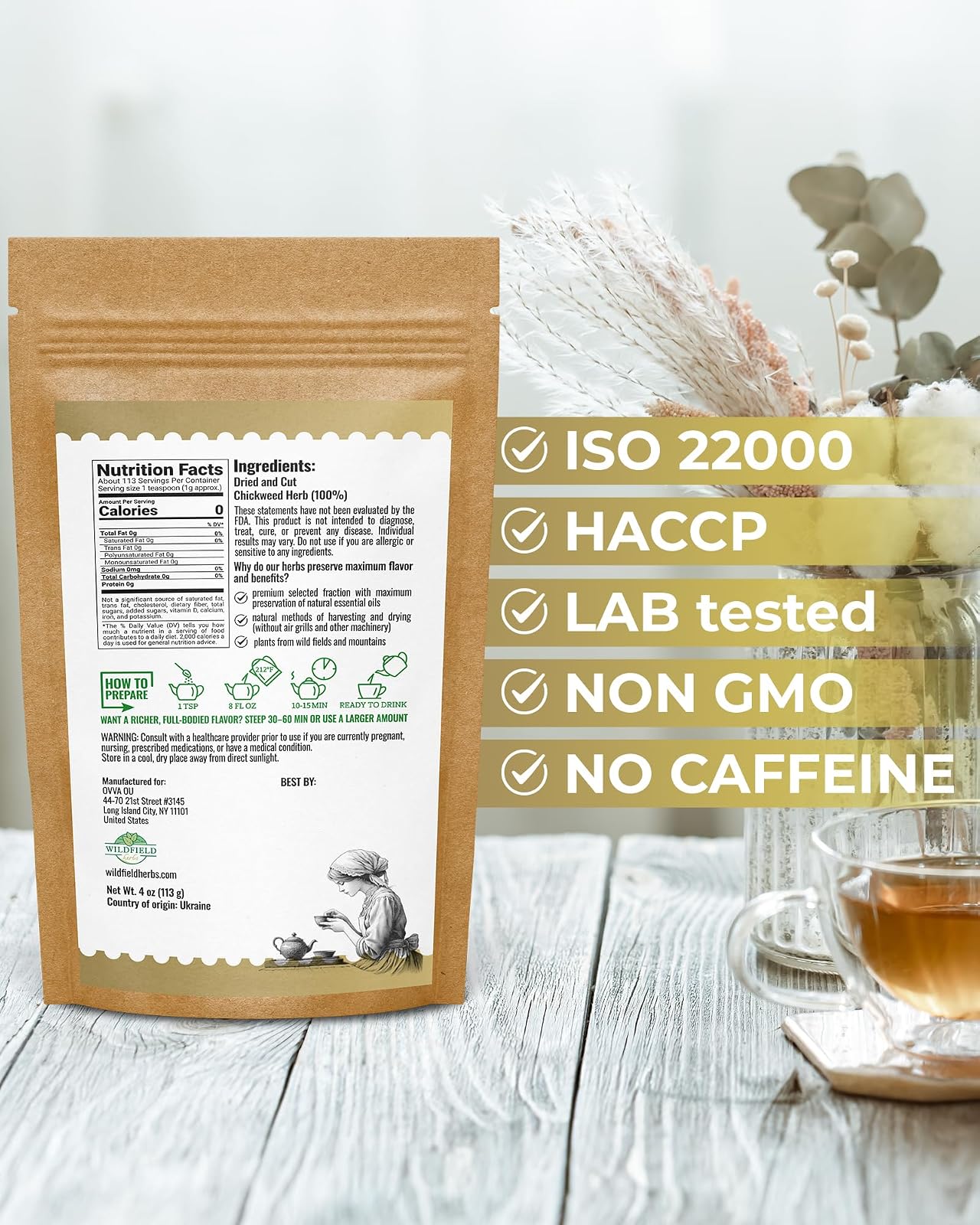 soothing chickweed tea blend