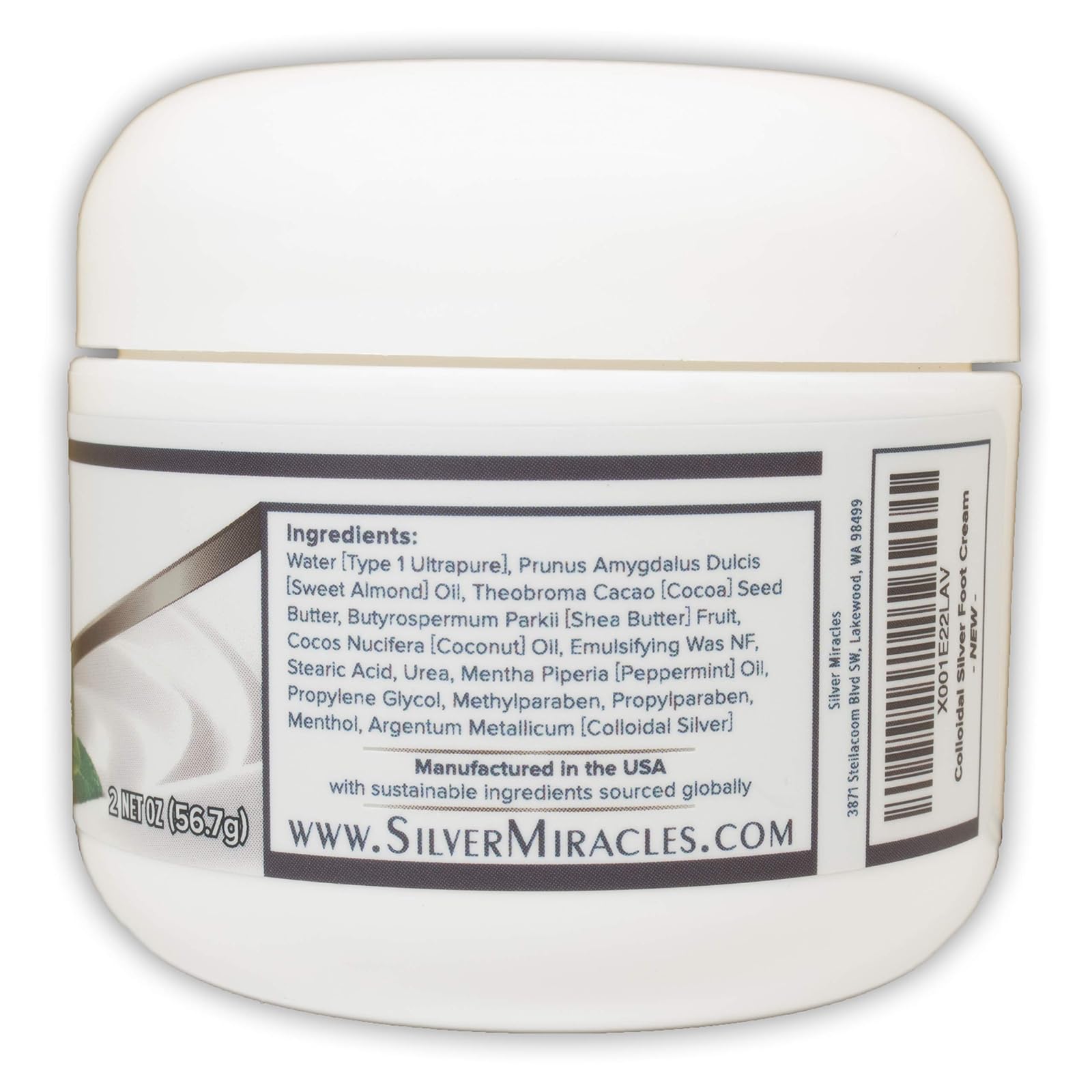 soothing colloidal silver foot cream