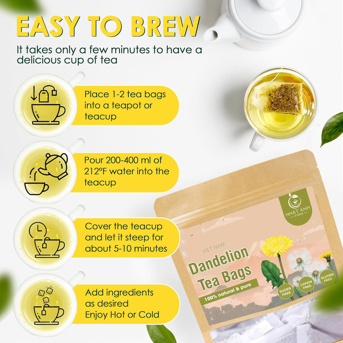 soothing dandelion tea for relaxation