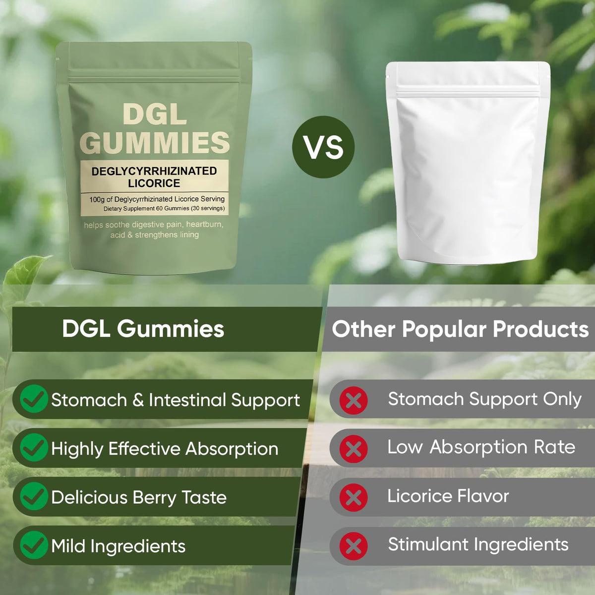soothing DGL gummies for stomach