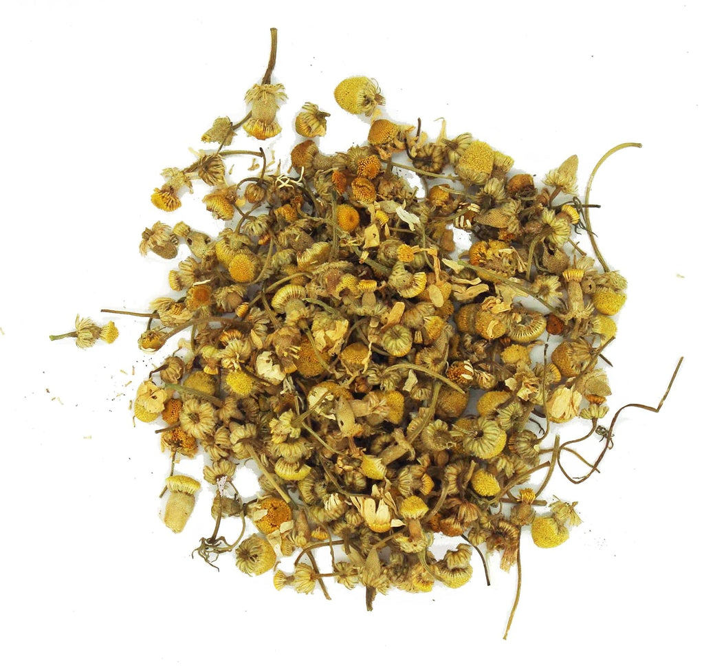 soothing dried chamomile flowers tea