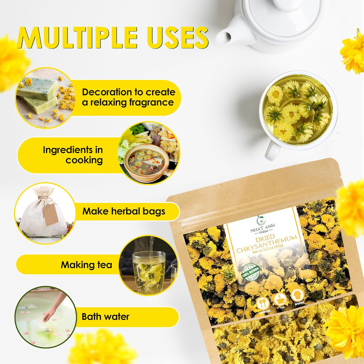 soothing dried chrysanthemum benefits