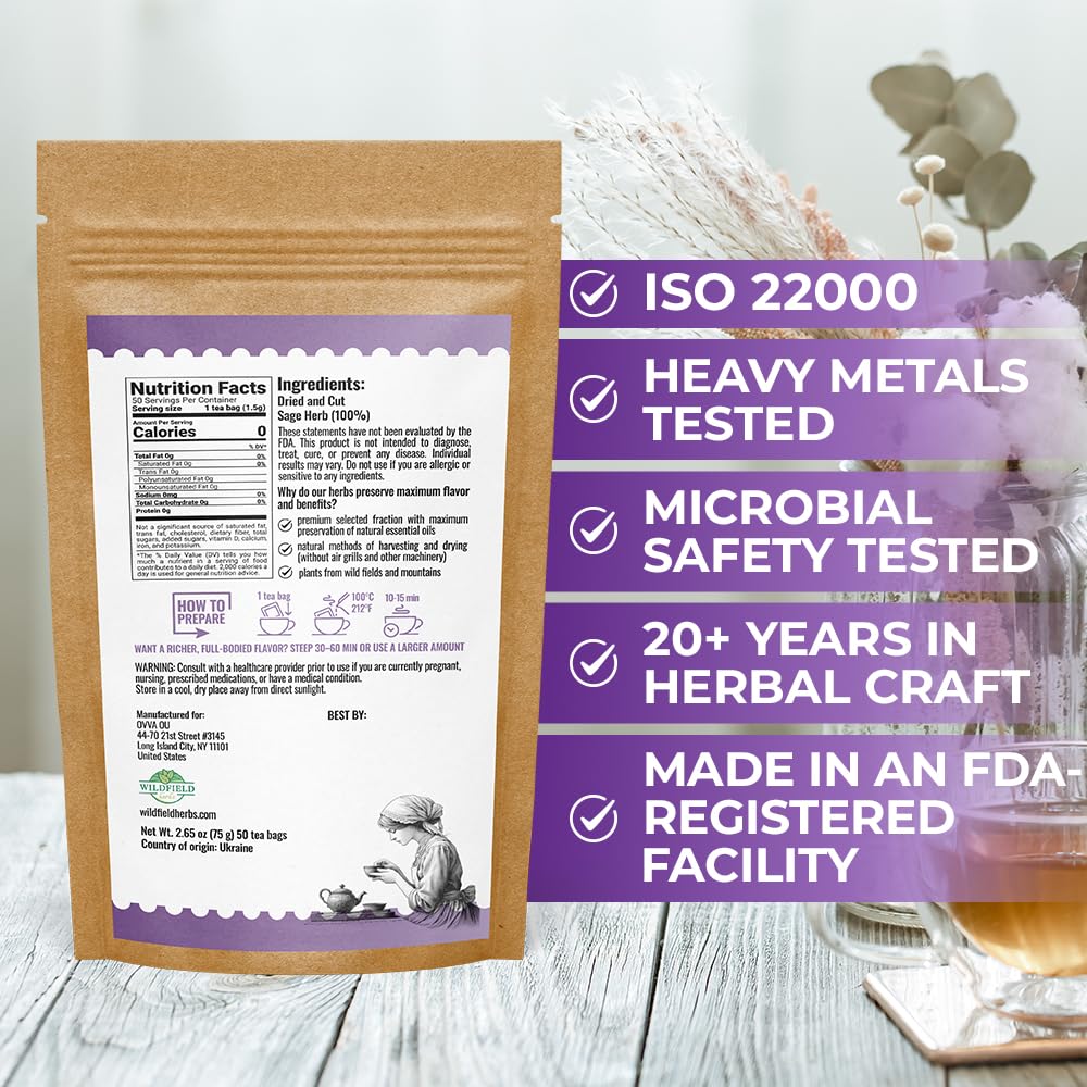 soothing dried sage infusion