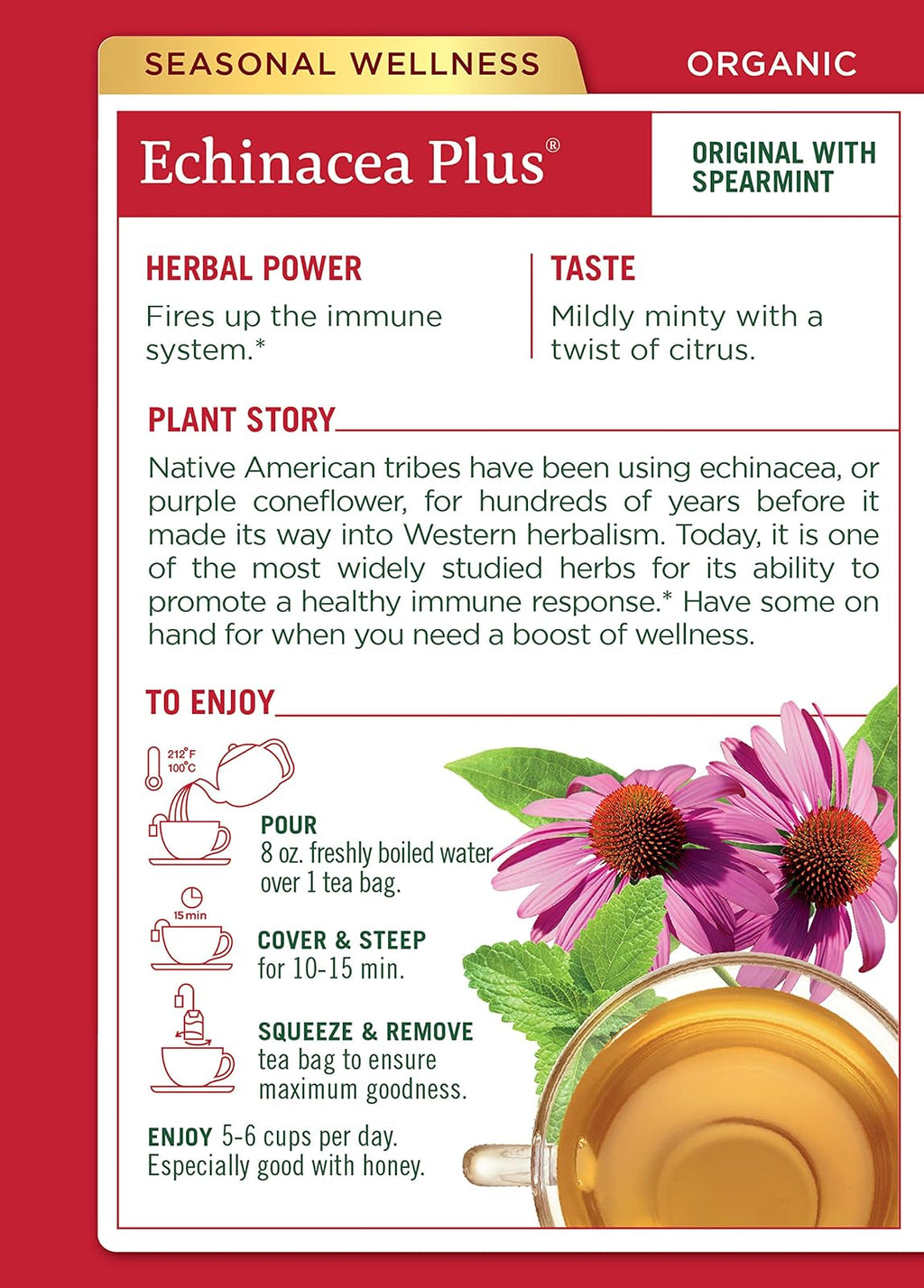 soothing echinacea plus tea experience