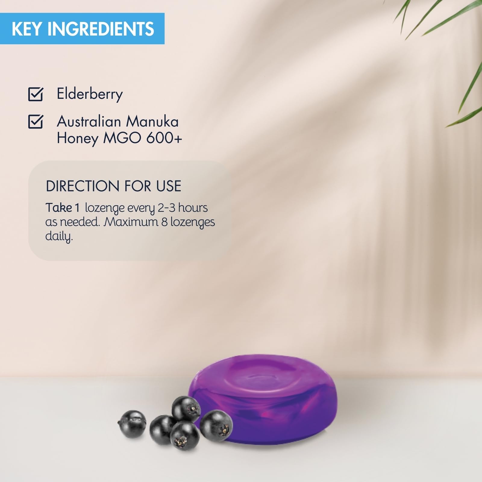 soothing elderberry honey cough drops