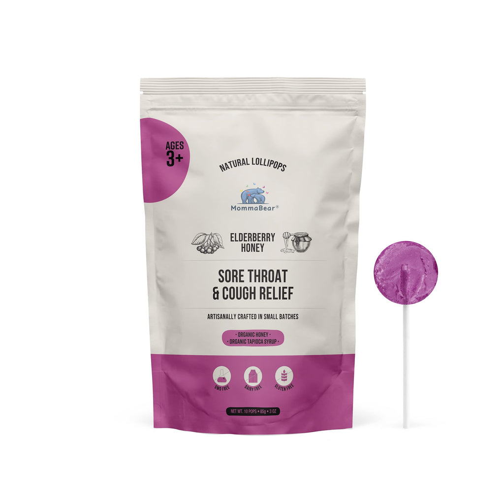 soothing elderberry honey lollipops