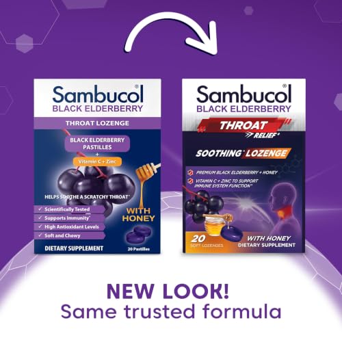 soothing elderberry lozenges for throat relief
