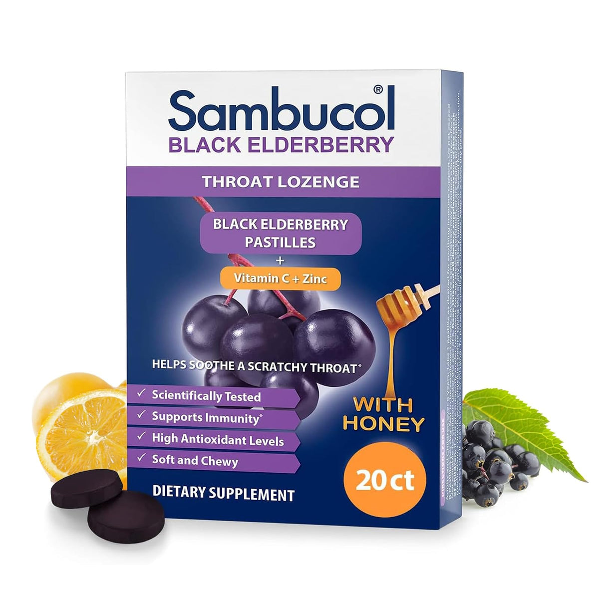 soothing elderberry throat lozenges