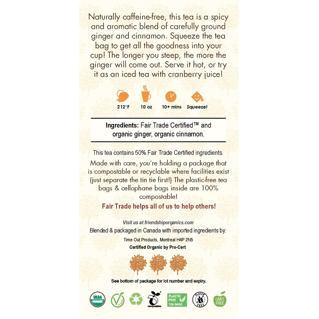 soothing ginger cinnamon tea blend