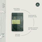 soothing ginger green tea infusion