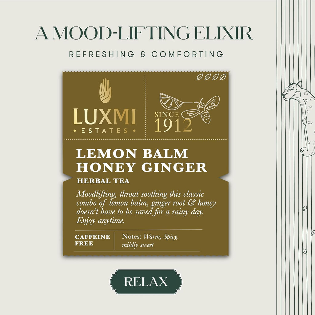 soothing ginger lemon balm tea bags