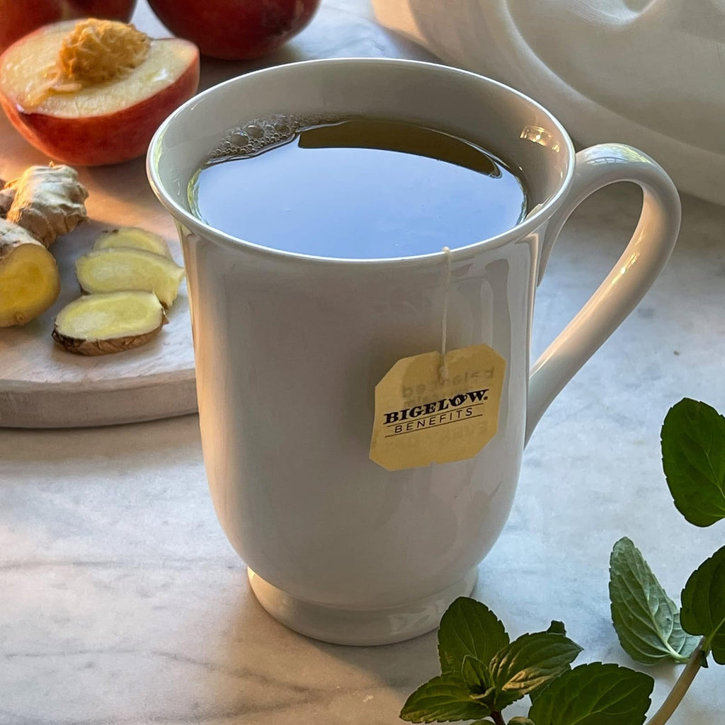 soothing ginger peach herbal tea