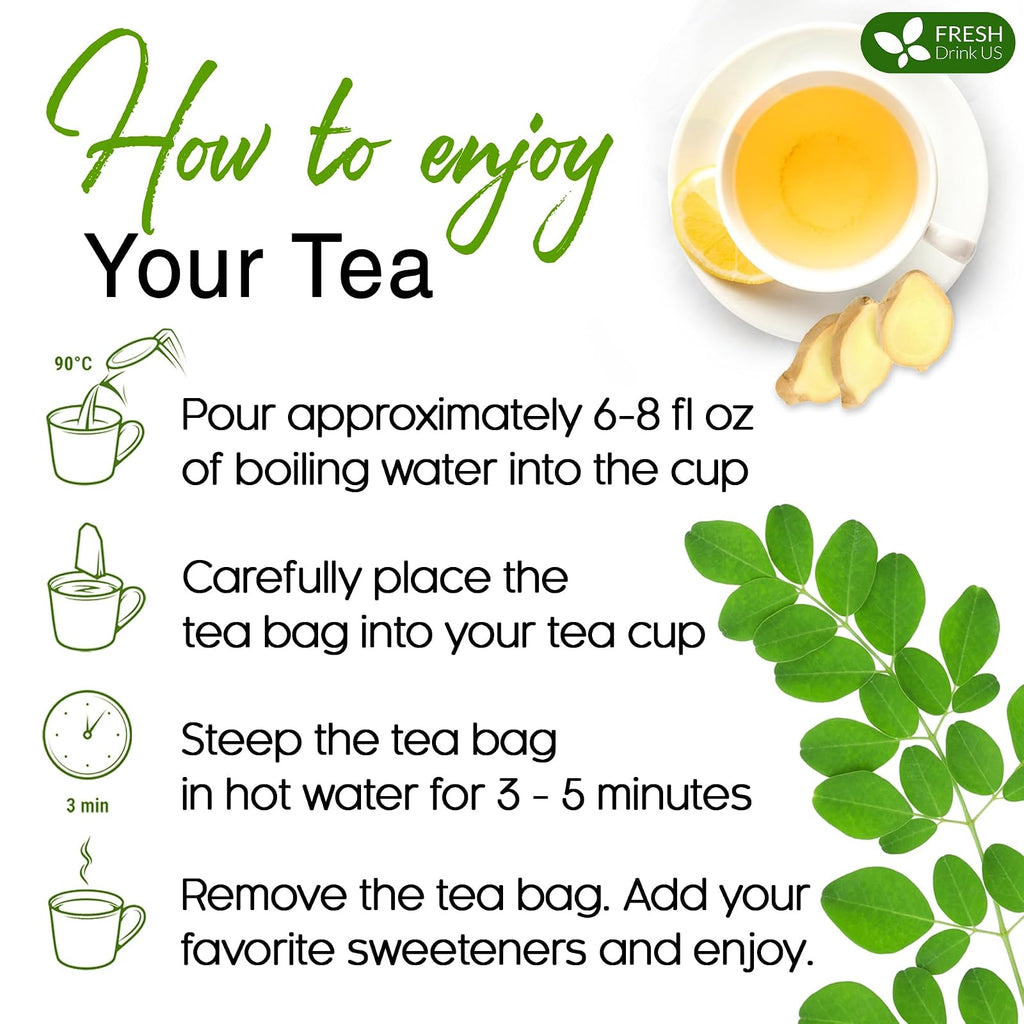 soothing ginger root tea bags