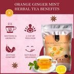 soothing ginger tea with mint