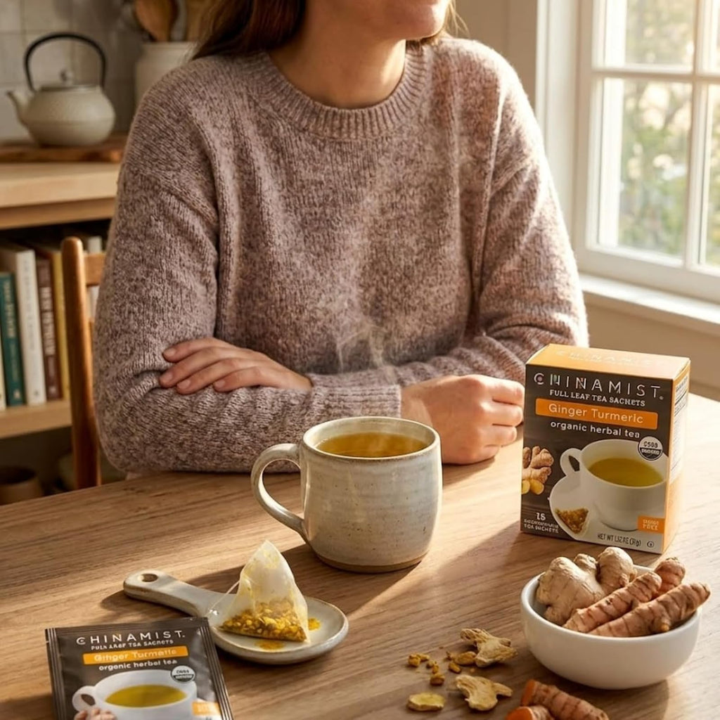 soothing ginger turmeric tea blend