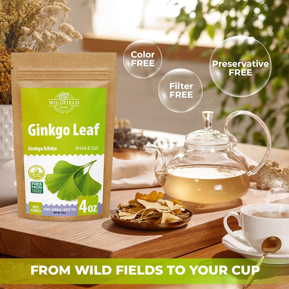 soothing ginkgo leaf herbal infusion