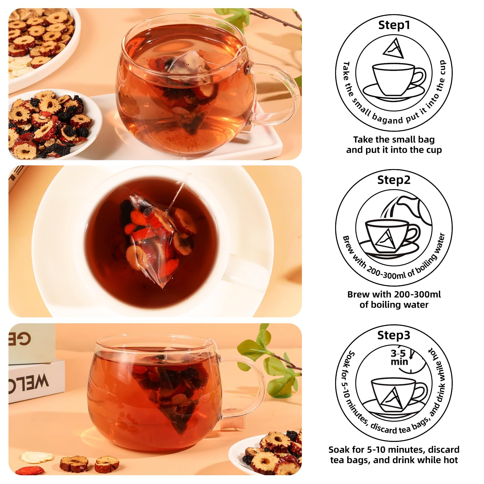 soothing Ginseng Five Treasures tea blend