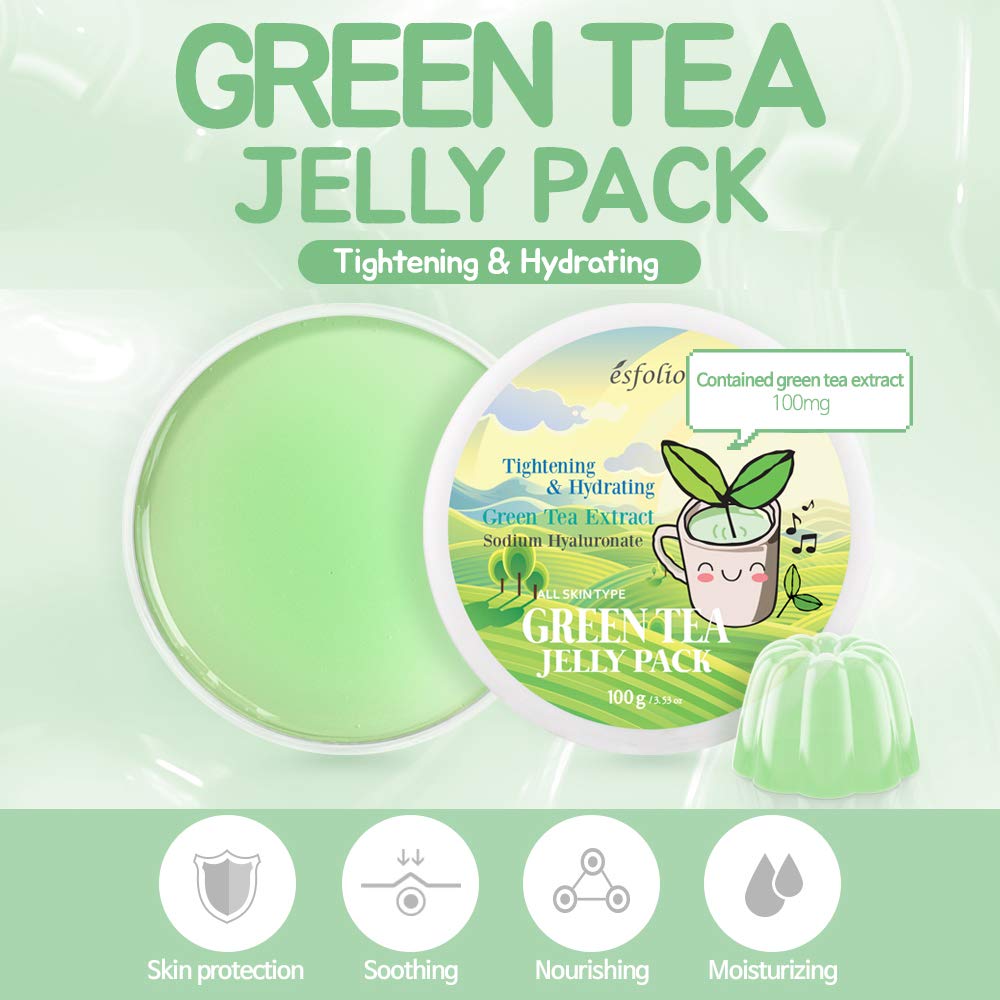 soothing green tea jelly for face