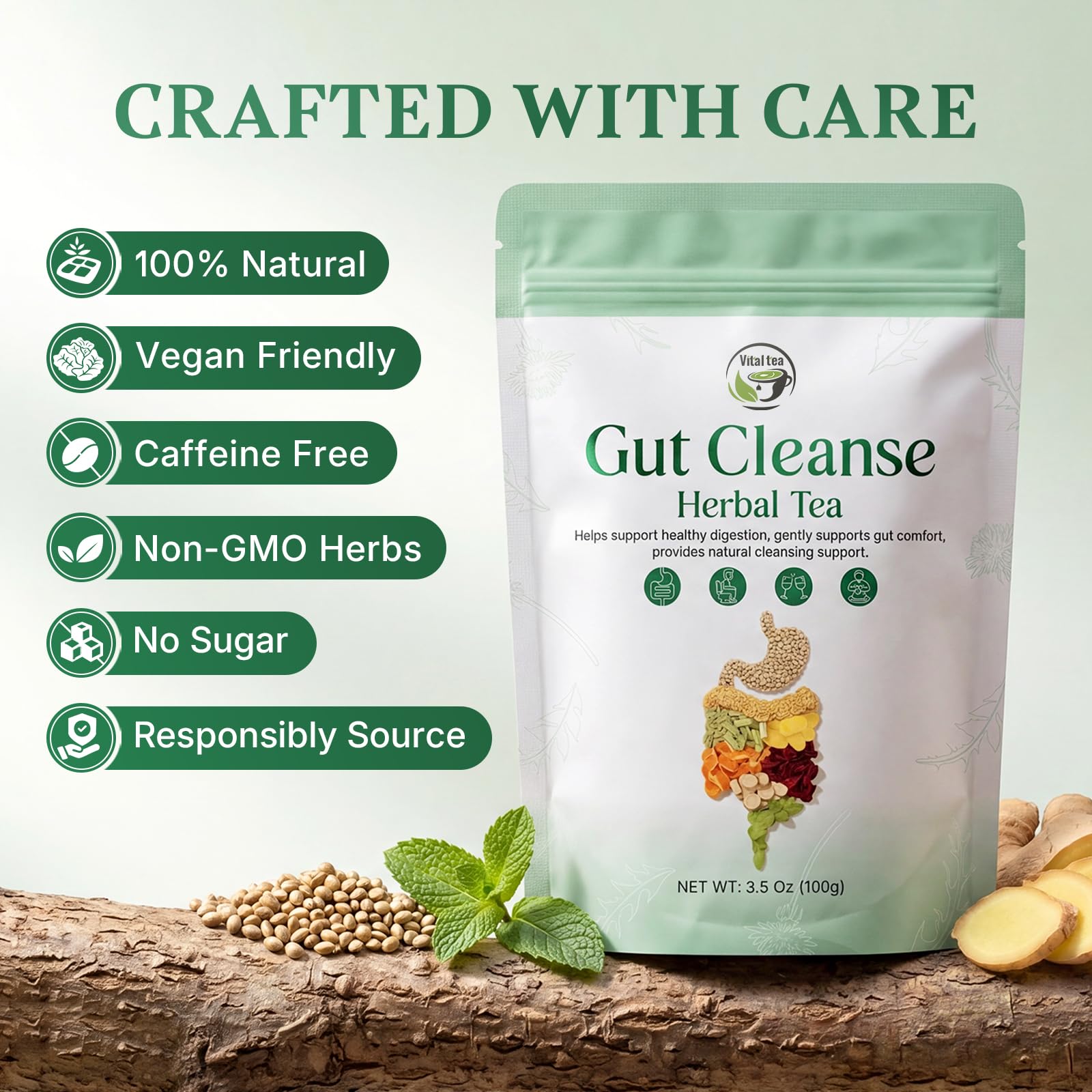 soothing gut health tea bags