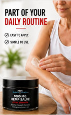 Soothing hemp salve for dry skin
