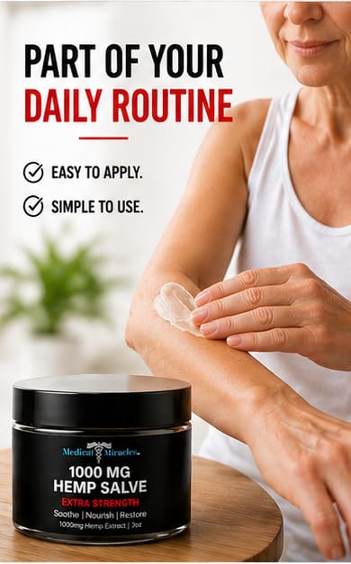 Soothing hemp salve for dry skin