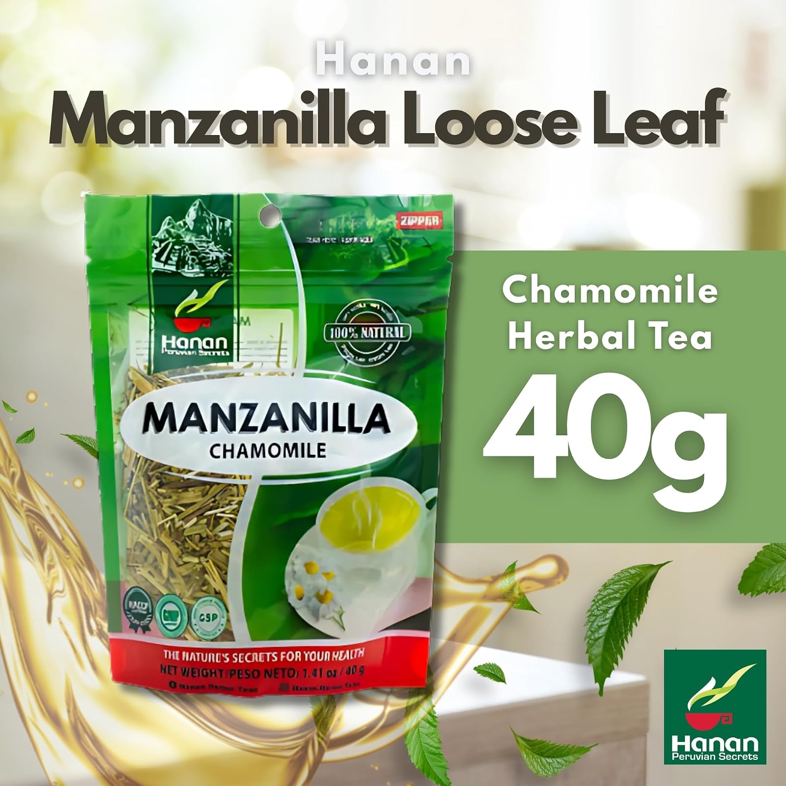 soothing herbal chamomile infusion