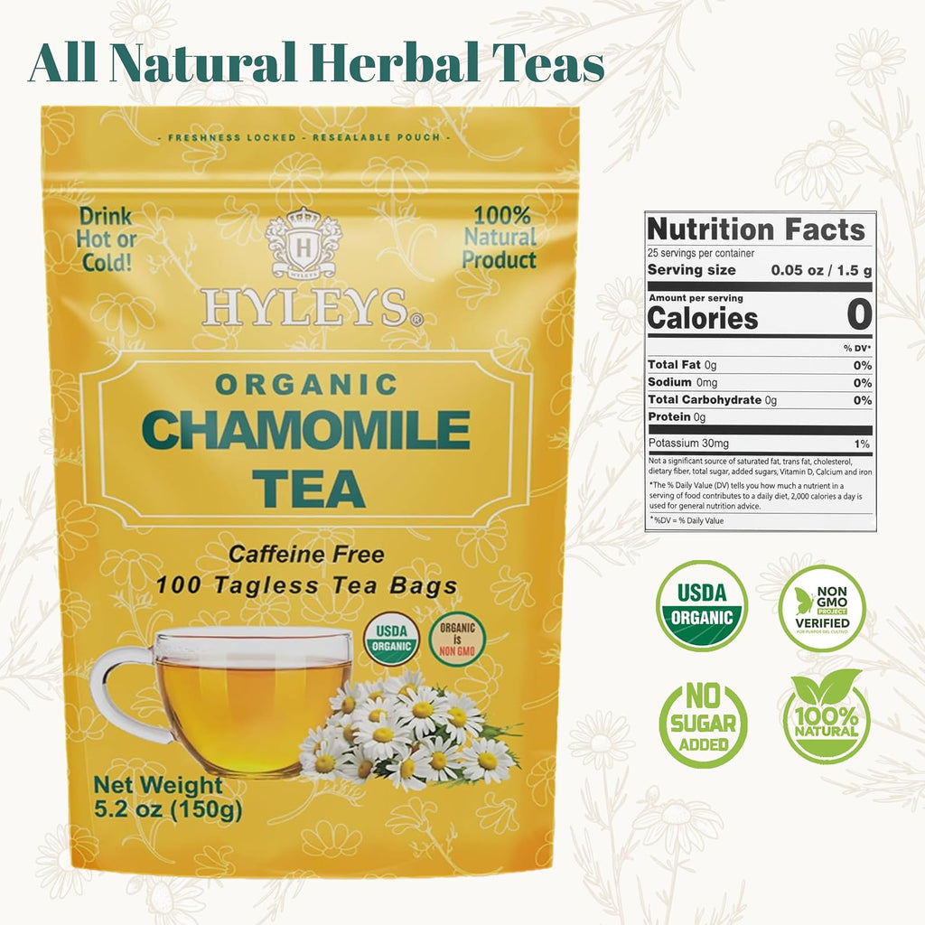 soothing herbal chamomile tea