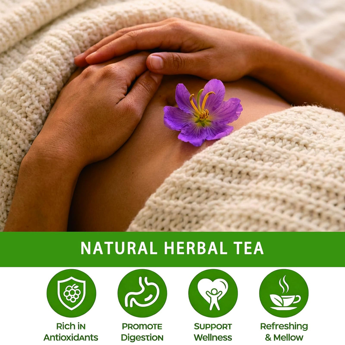 Soothing herbal detox tea experience