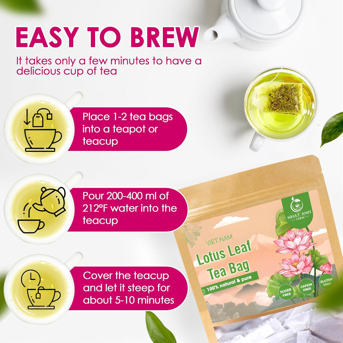 soothing herbal infusion bags