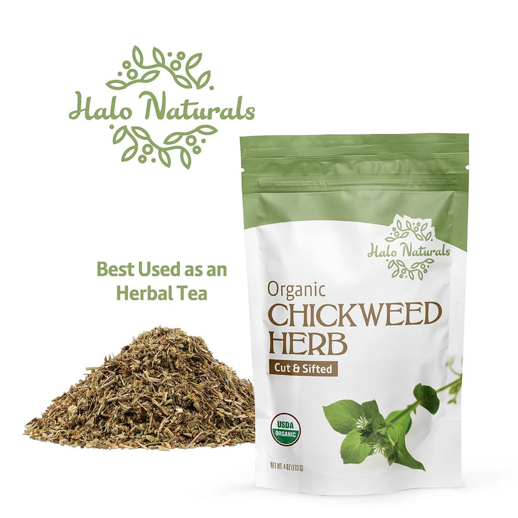 soothing herbal infusion with chickweed