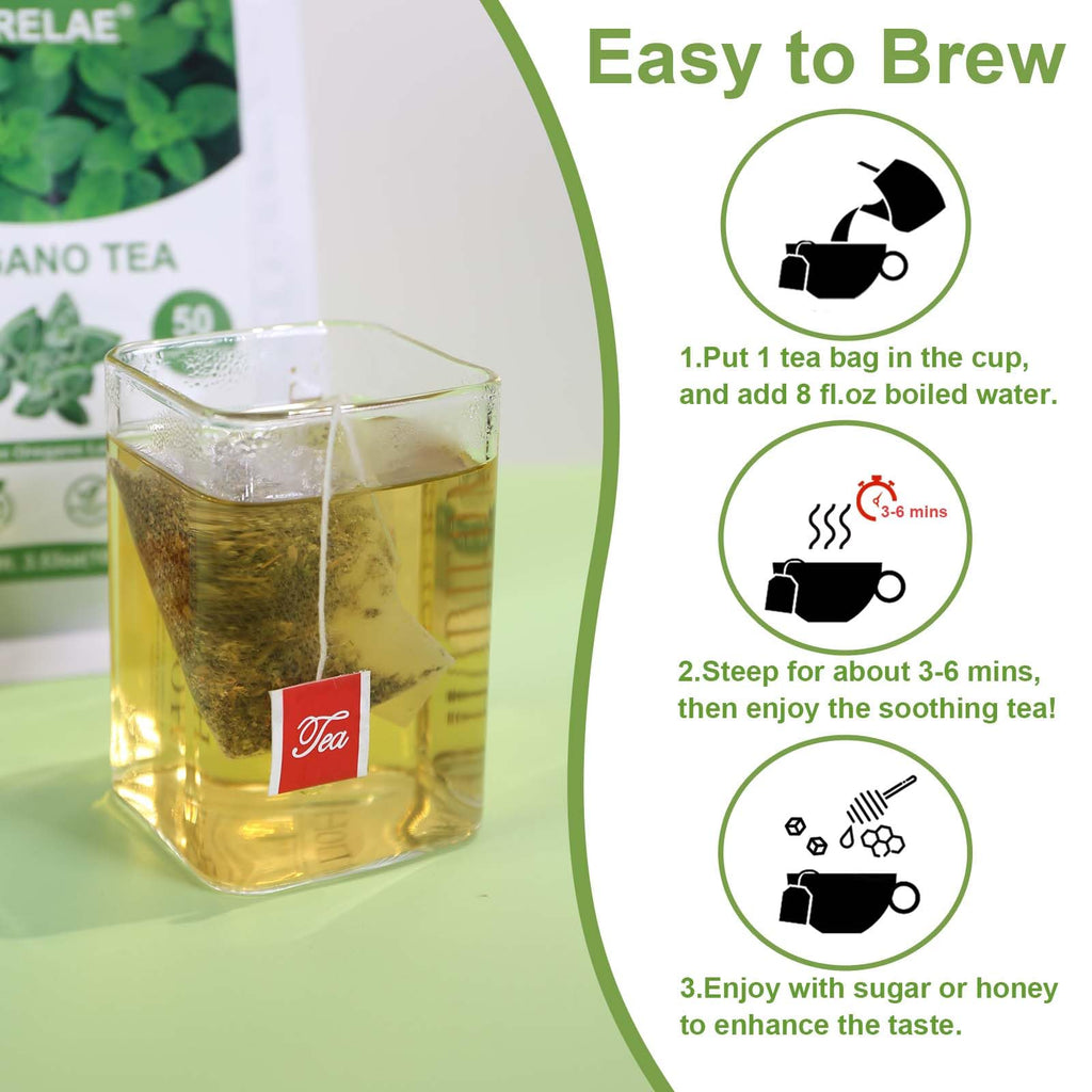 soothing herbal infusion with oregano