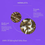 soothing herbal infusion with osha