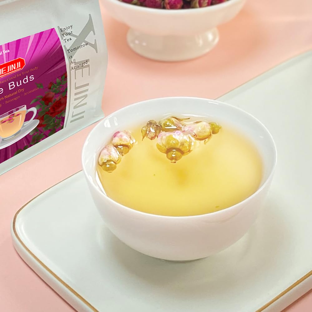 soothing herbal infusion with roses