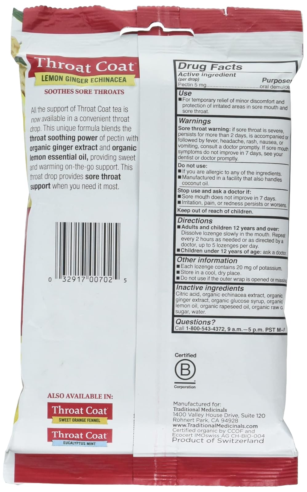 soothing herbal lozenges with echinacea
