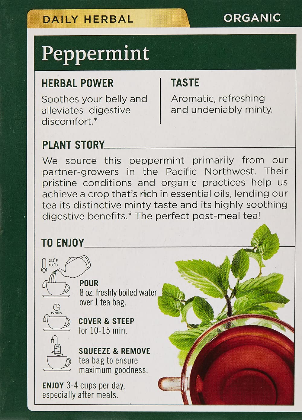 soothing herbal peppermint tea