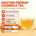 soothing herbal tea bags with calendula