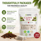 soothing herbal tea bags with clove