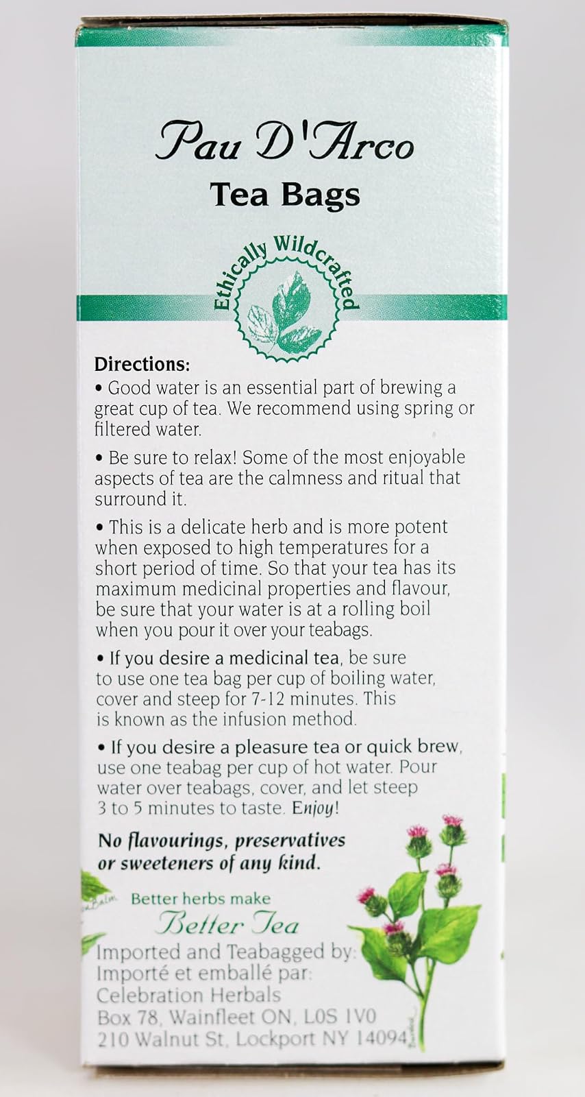 soothing herbal tea bags
