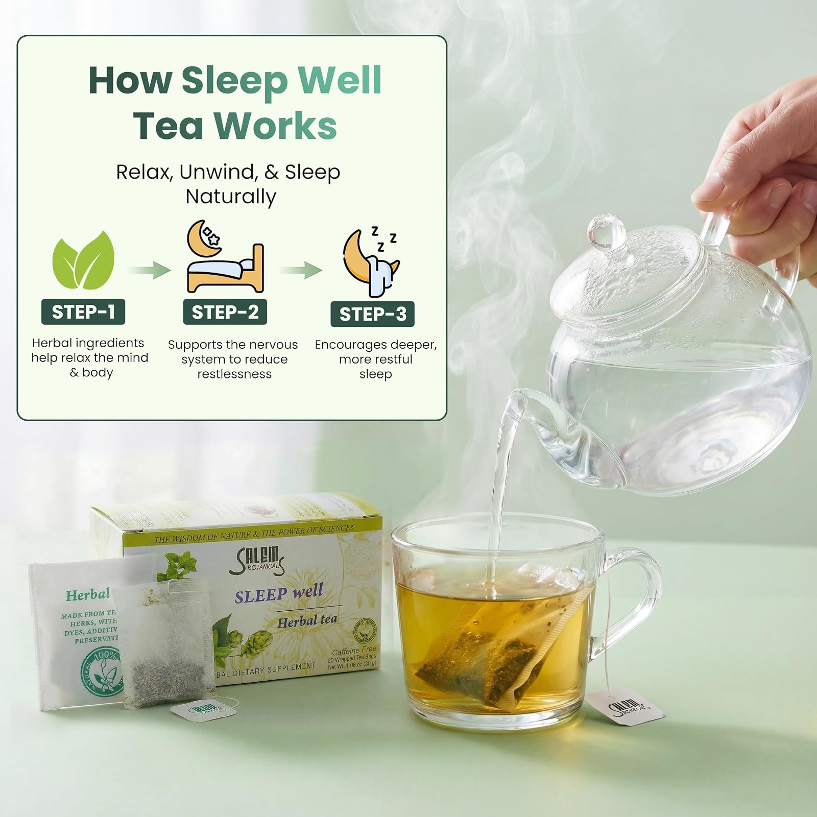 soothing herbal tea for better sleep