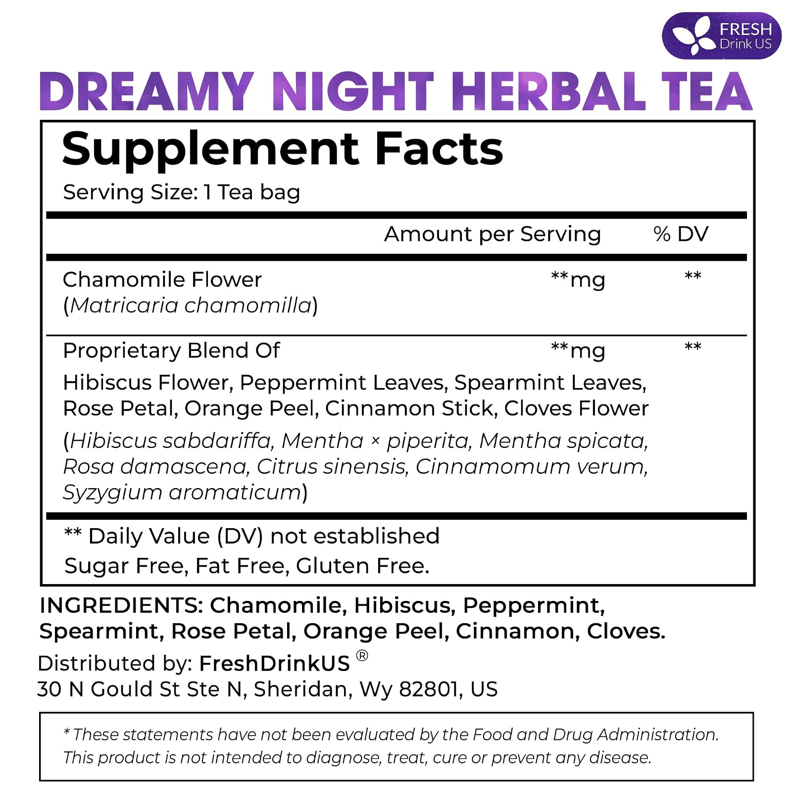 Soothing herbal tea for wellness