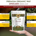 soothing herbal tea with avocado leaves